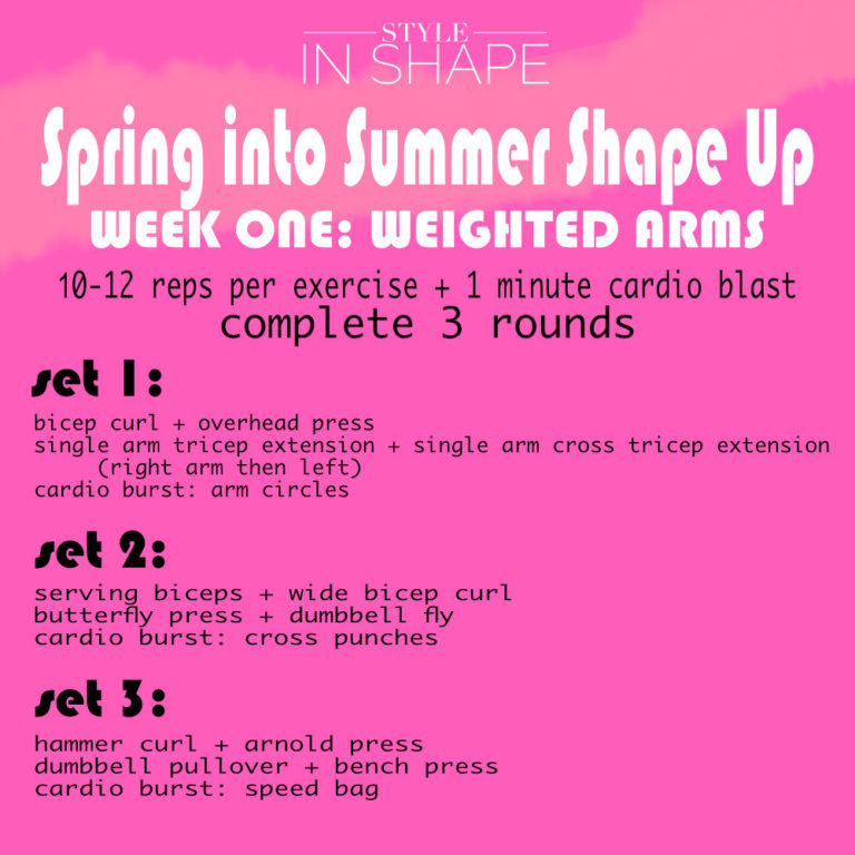 SiS: Spring into Summer Shape Up Week 1 - STYLE IN SHAPE