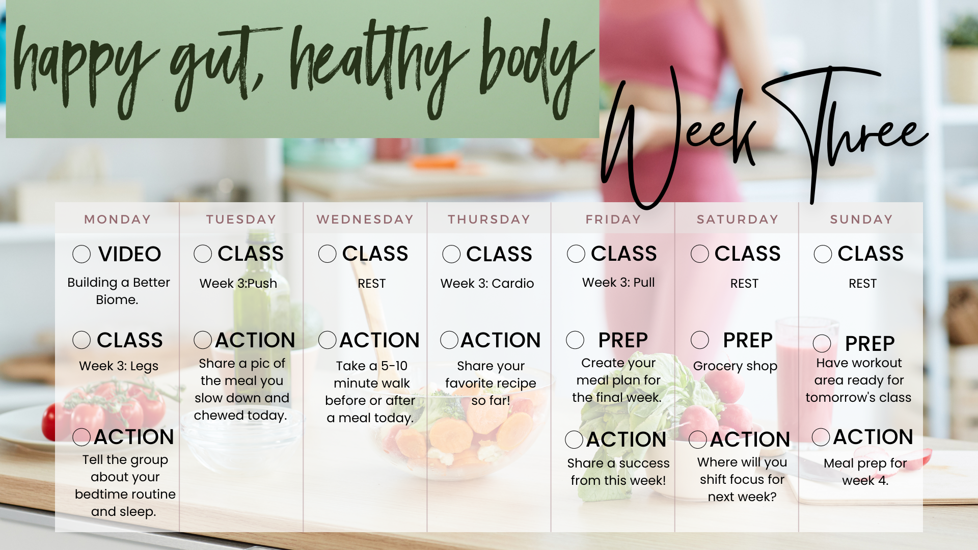 Week 3 Calendar - STYLE IN SHAPE Week 3 Calendar - STYLE IN SHAPE